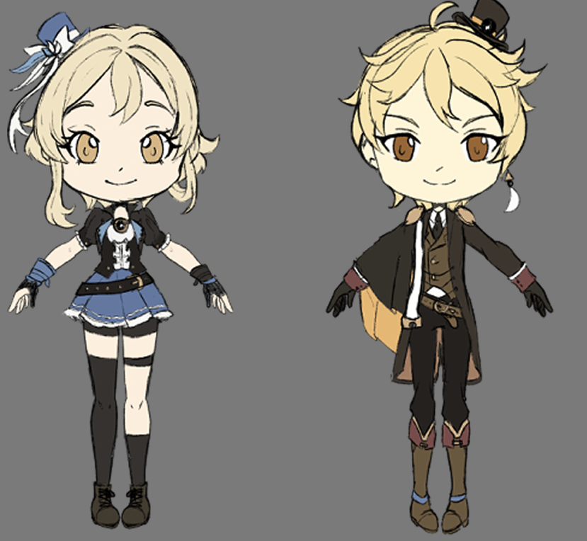 Lumine and Aether (Fontaine concept) Genshin Impact | HoYoLAB