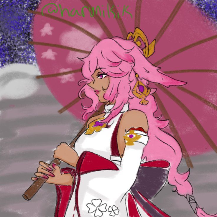 Yae Miko redraw Genshin Impact | HoYoLAB