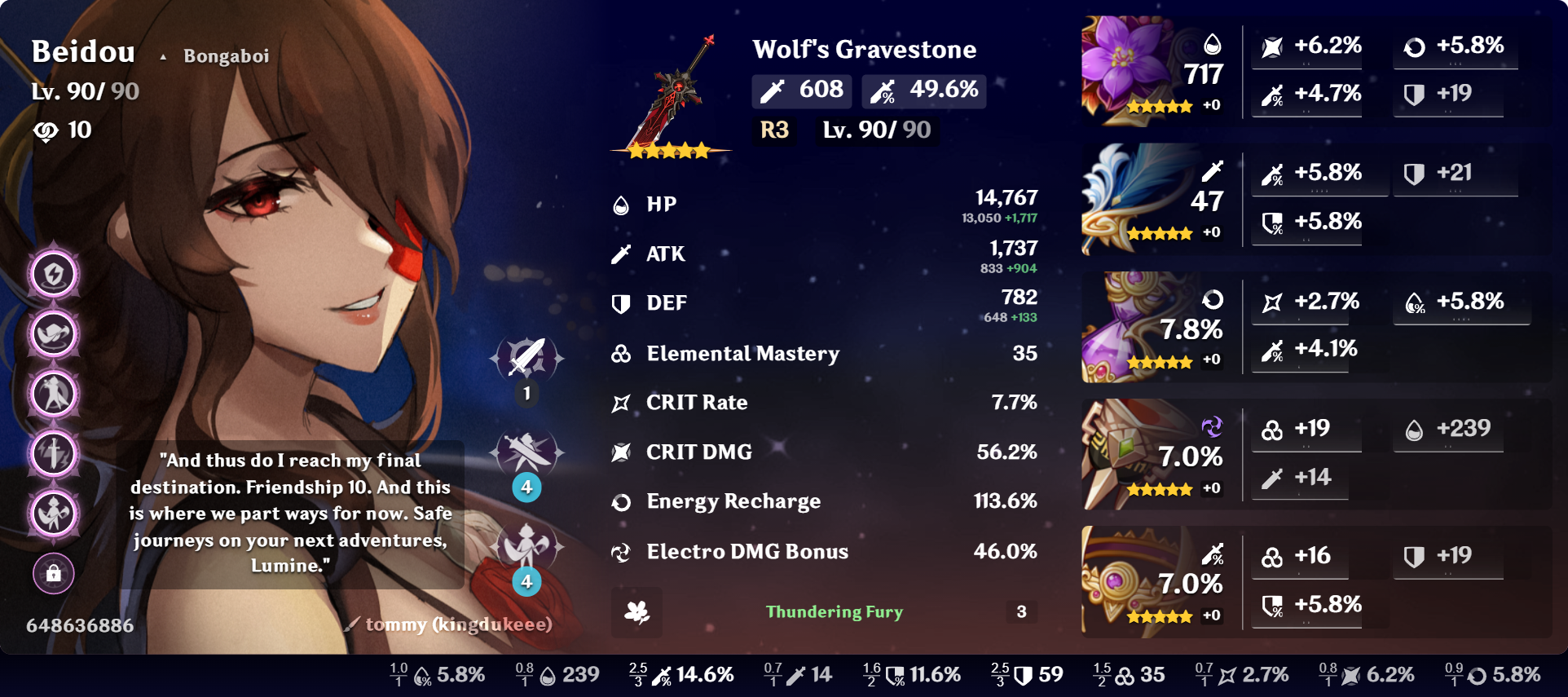 Captain Beidou reaches Friendship 10. Genshin Impact | HoYoLAB