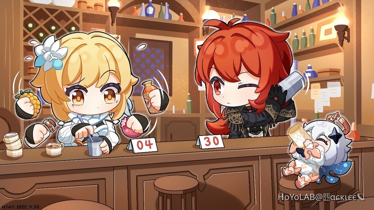 Paimon, Lumine & Diluc ️ Genshin Impact | HoYoLAB