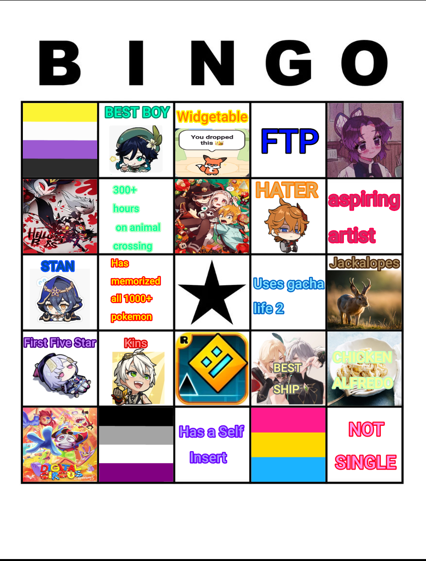 I did the bingo card trend | HoYoLAB
