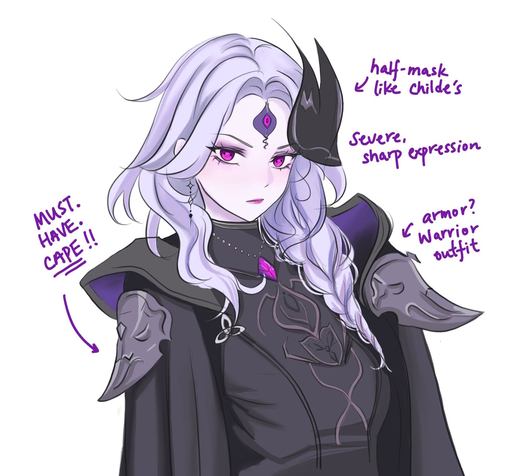 How I thought Skirk would look like vs what we got [fan design] Genshin ...