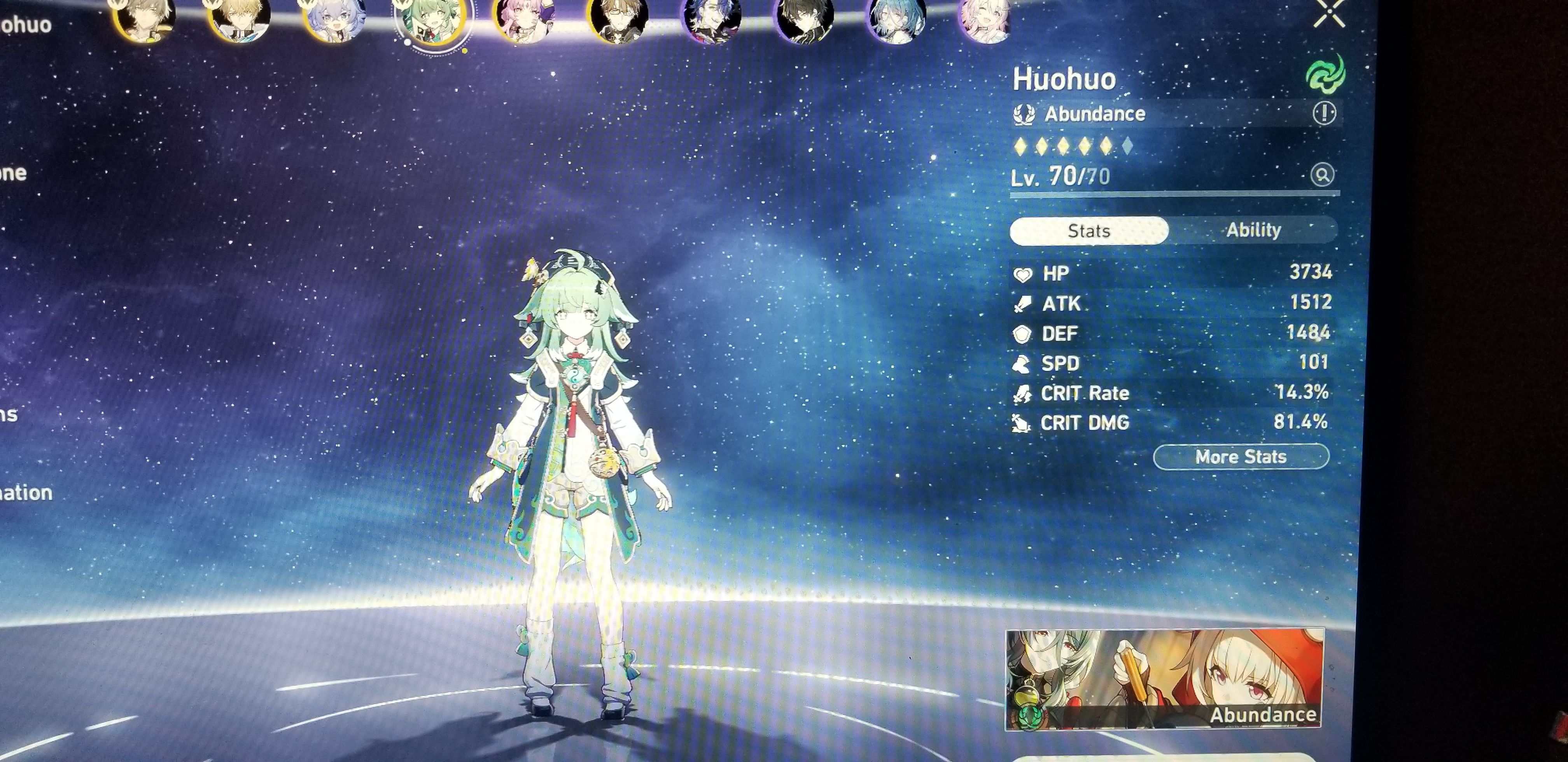 Well she is a level 70 been less than a hour. Honkai: Star Rail | HoYoLAB