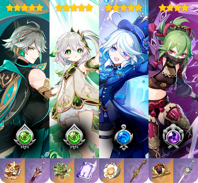 [ EN - ES - FR ] Rotation ֎ -Hyperbloom Alhaitham- ֎ Alhaitham Nahida ...