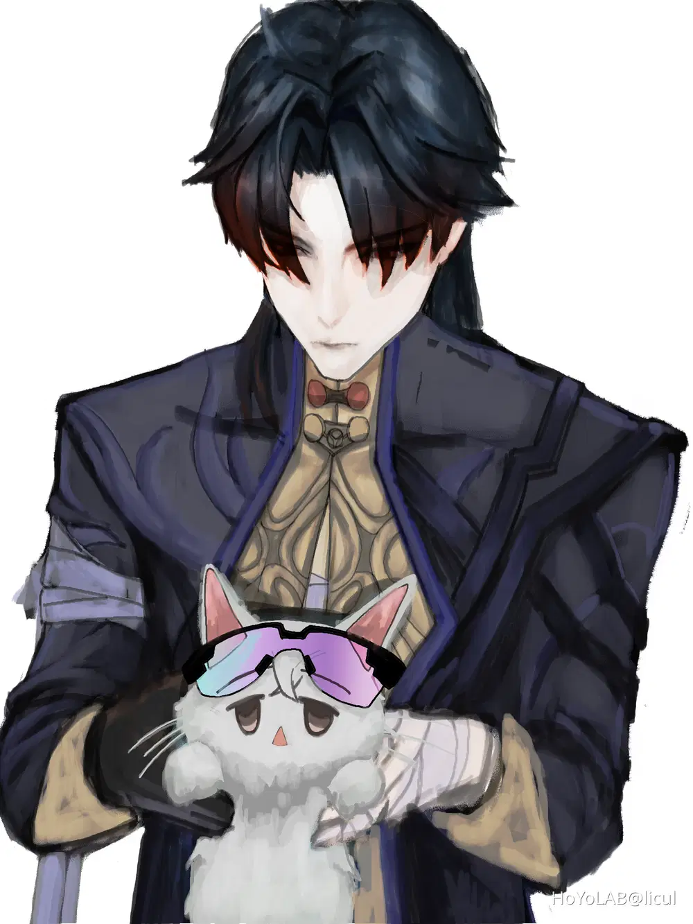 silver wolf anime guy