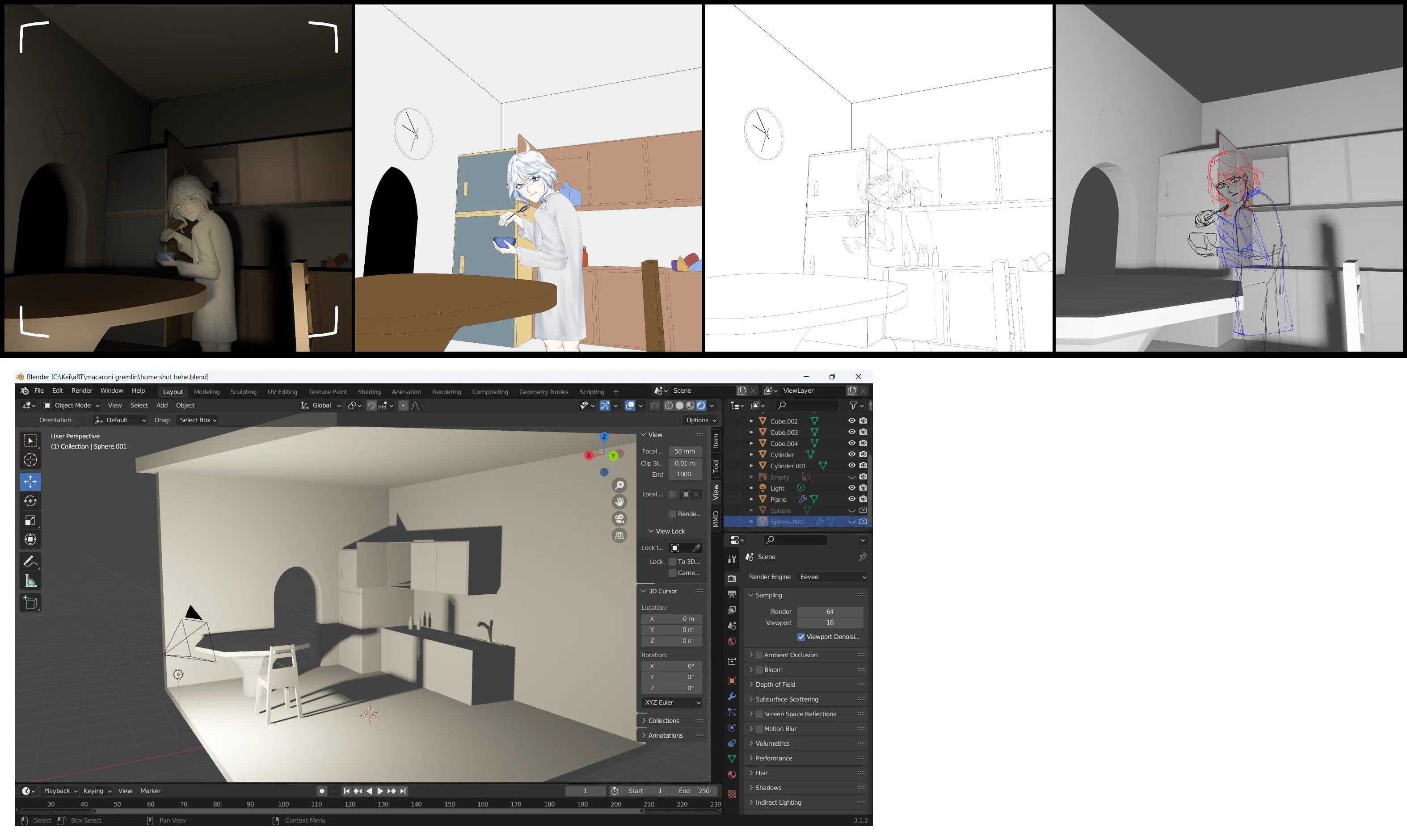 "WHAT ARE YOU DOING INSIDE MY HOME" -Furina Fan Art Genshin Impact ...
