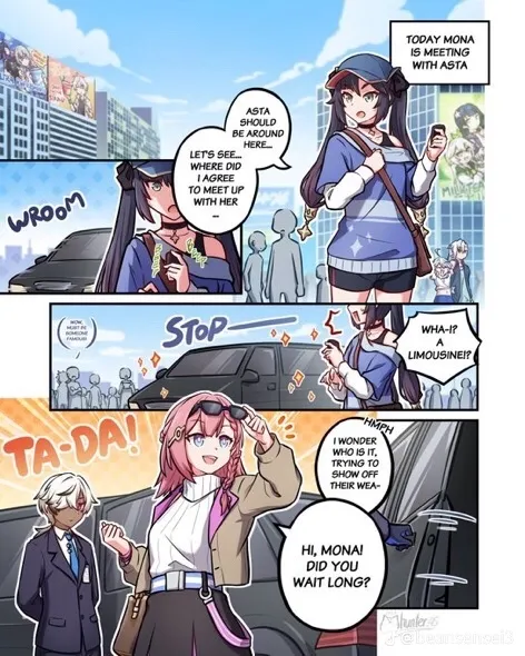 Mona having a panic attack Genshin Impact | HoYoLAB