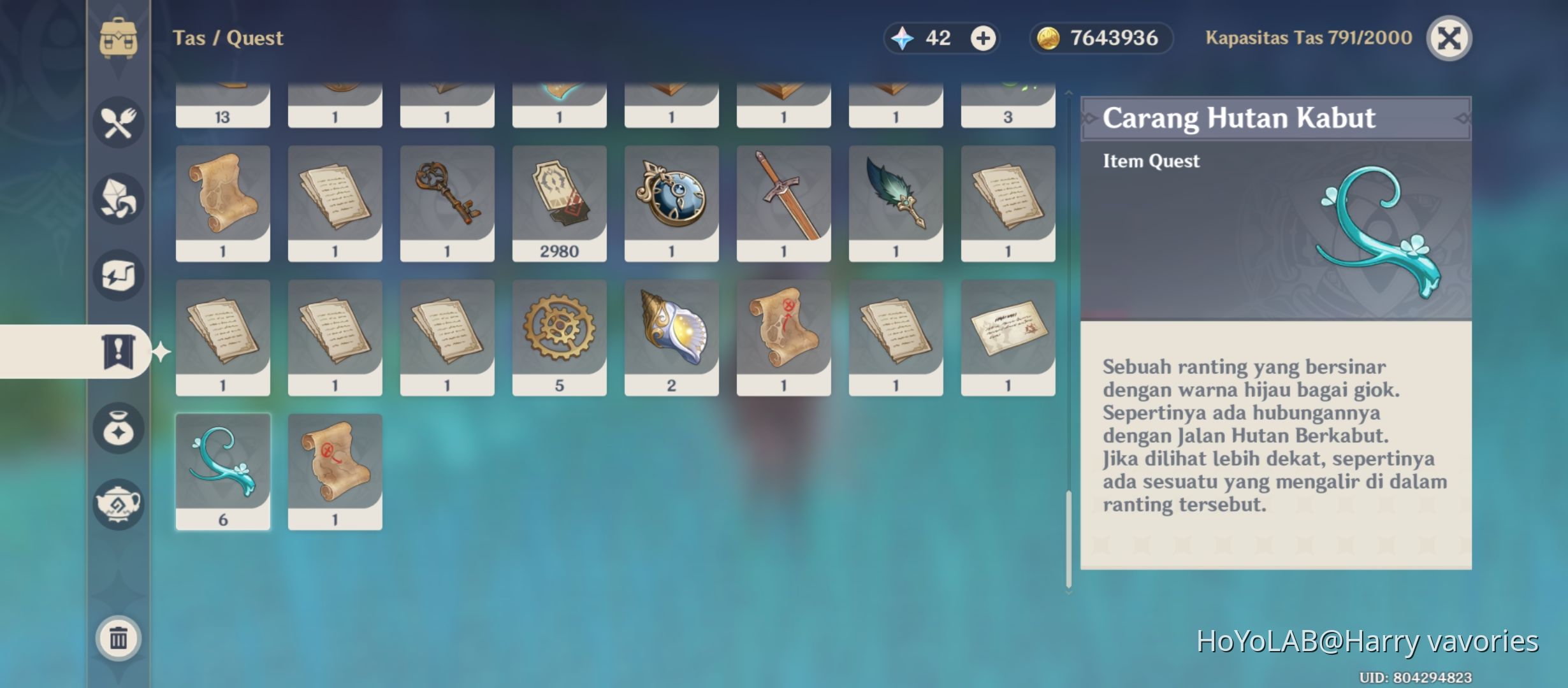 Tukarkan 6 carang hutan kabut dapat 40 primogen Genshin Impact | HoYoLAB