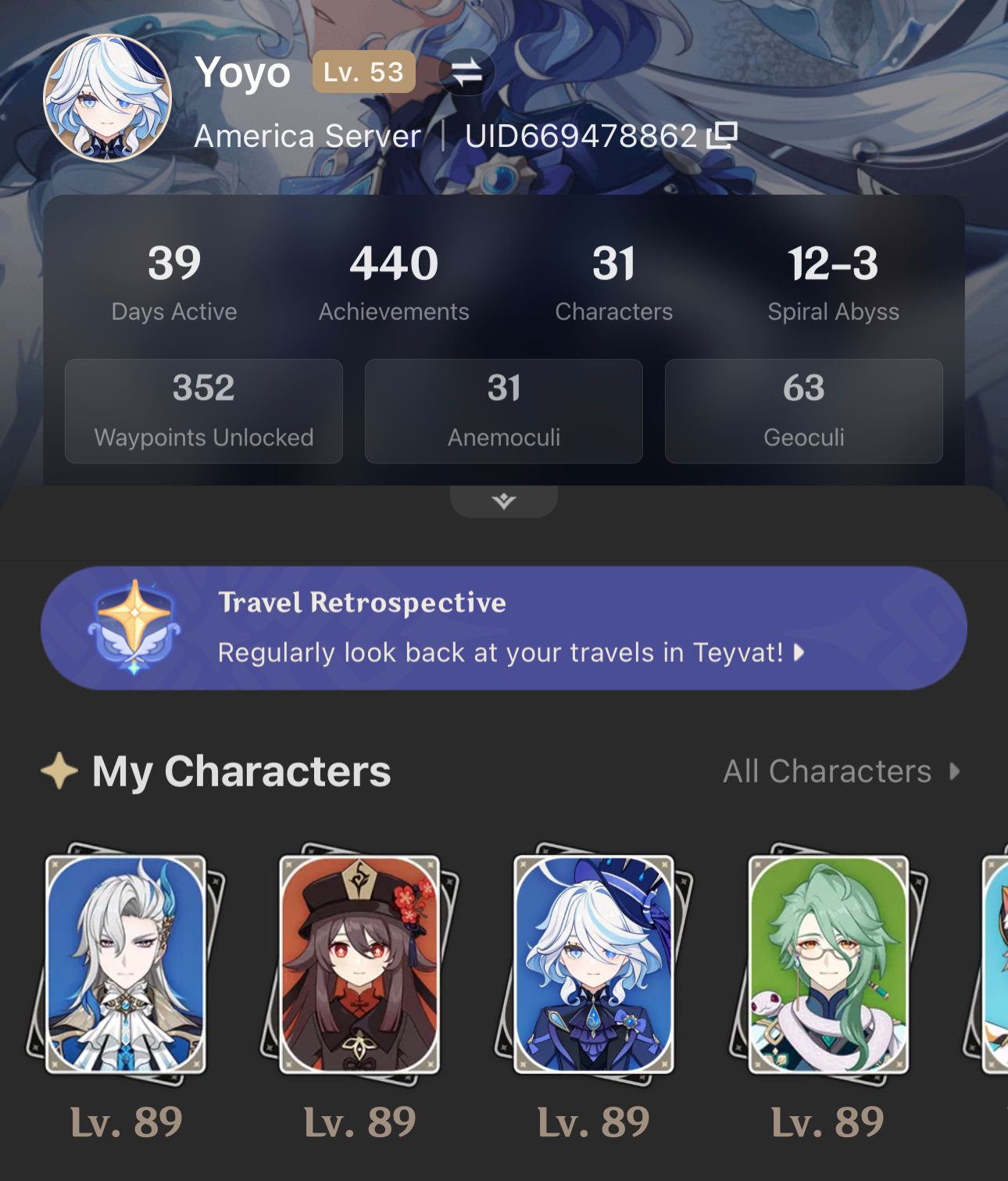 Progress check Genshin Impact | HoYoLAB