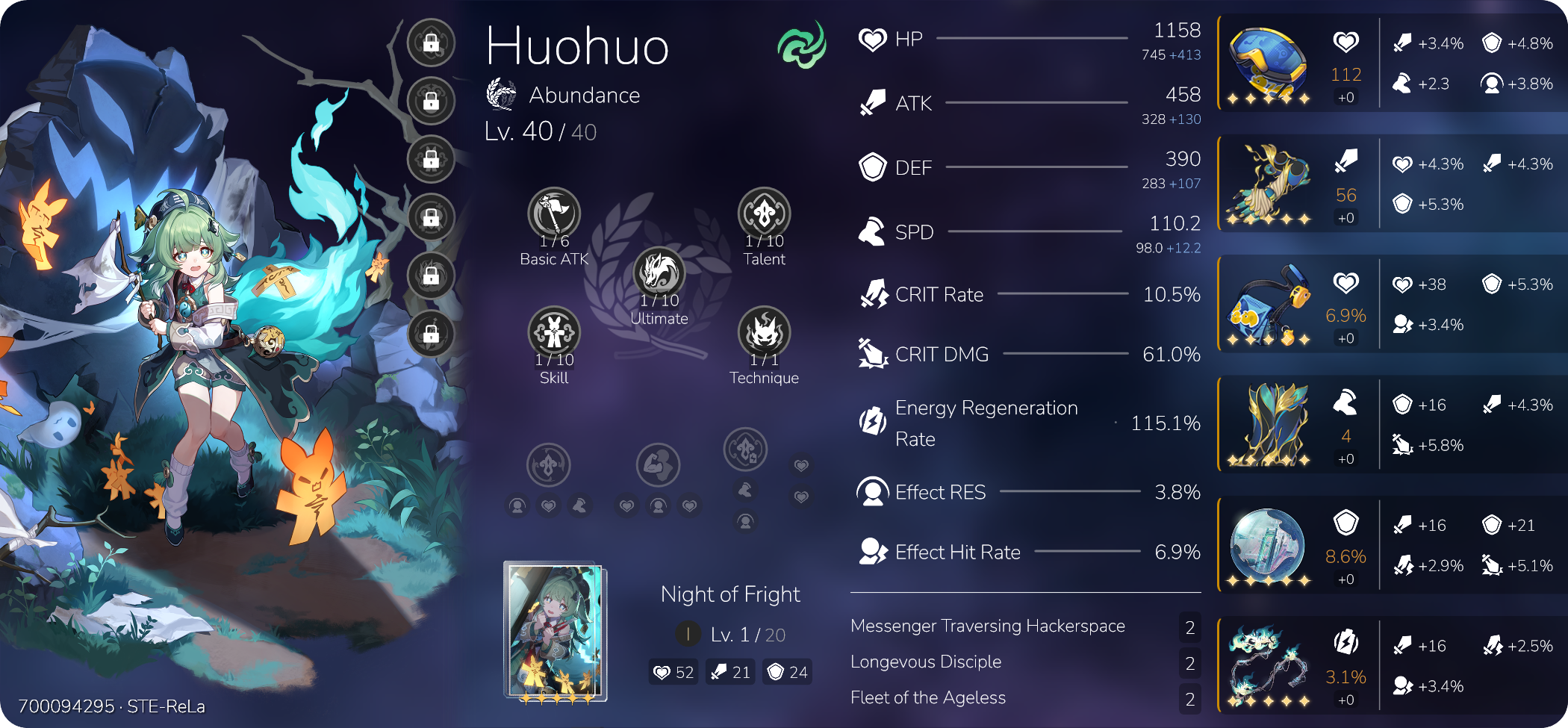 Comment on this Huohuo build, please. Honkai: Star Rail | HoYoLAB