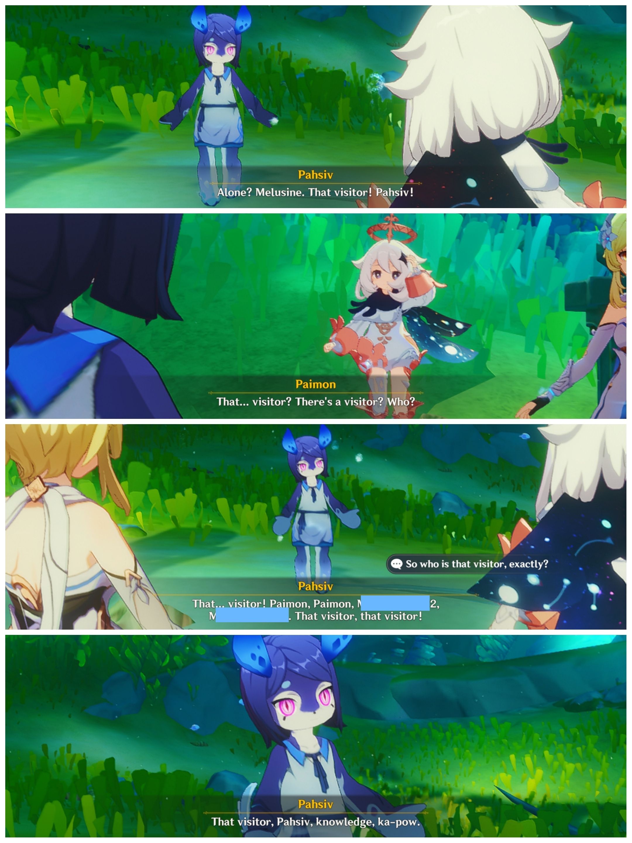 (4.2 QUEST SPOILERS!) "THAT VISITOR"... Hmm... 🤔💧💧⛲🌊💖 Genshin Impact ...