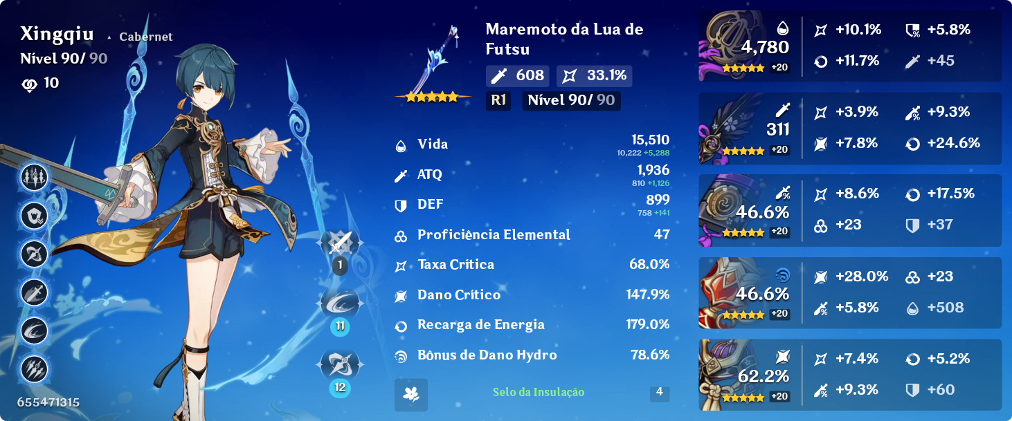 Xingqiu build Genshin Impact | HoYoLAB