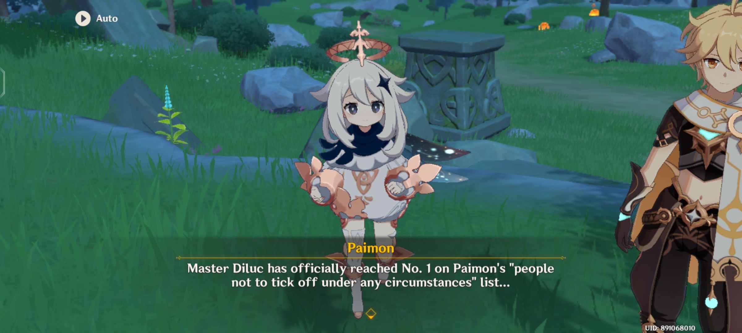 Paimon made a "people not to tick off under any circumstances" list ...