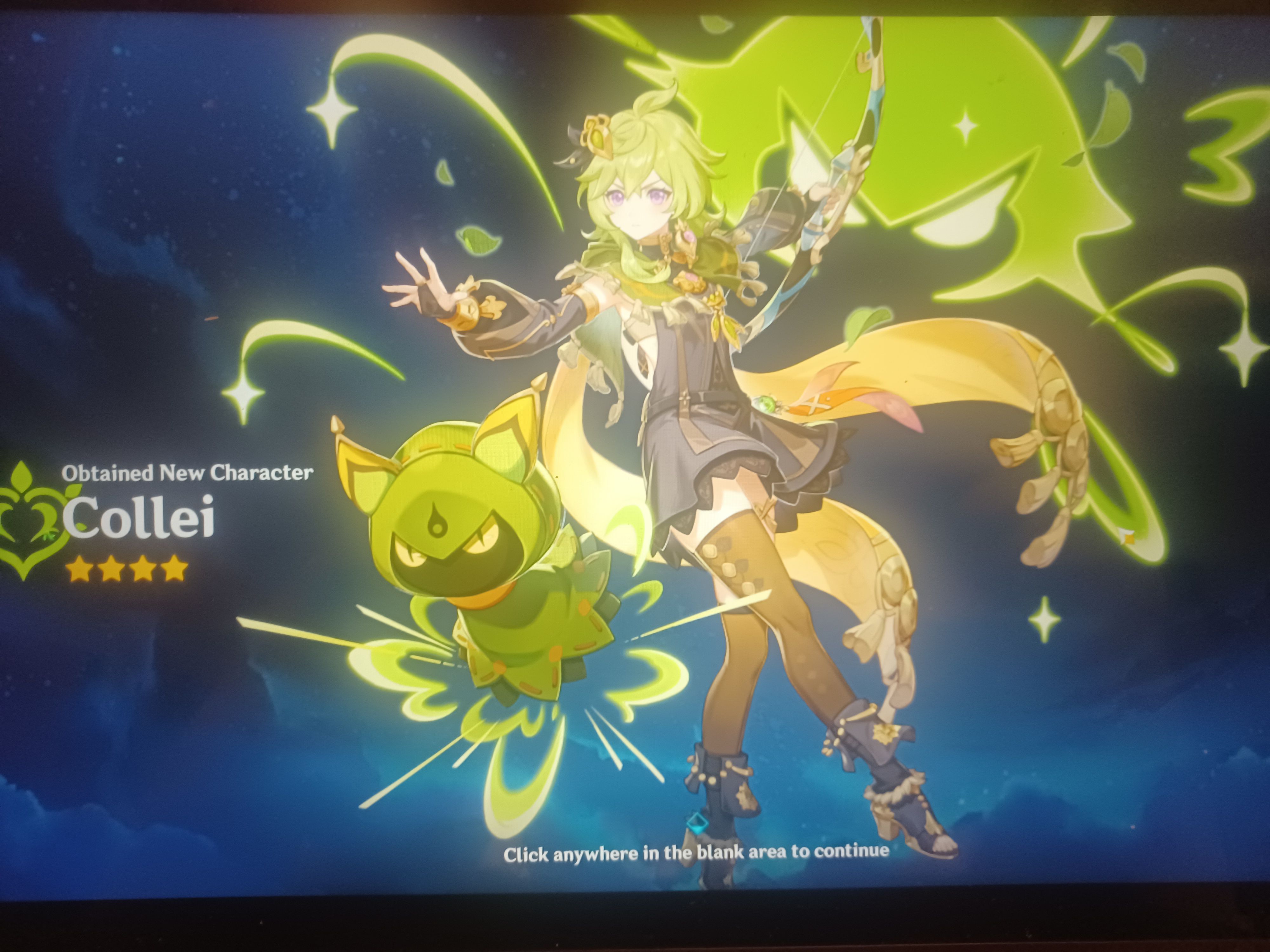 My first dendro (finally after almost 3 months playing) Genshin Impact ...