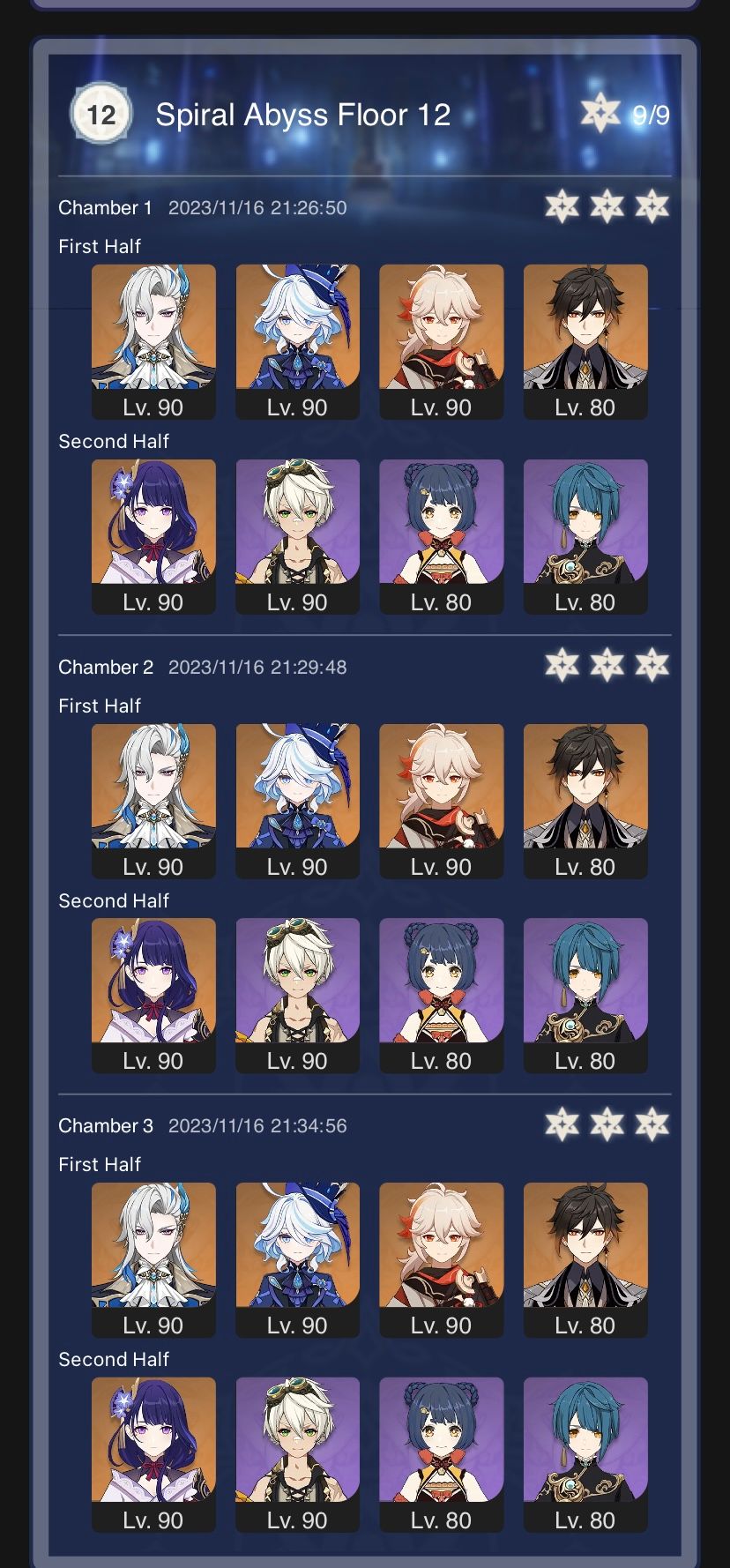 Finally i can got a full stars on abyss 😭😭 Genshin Impact | HoYoLAB