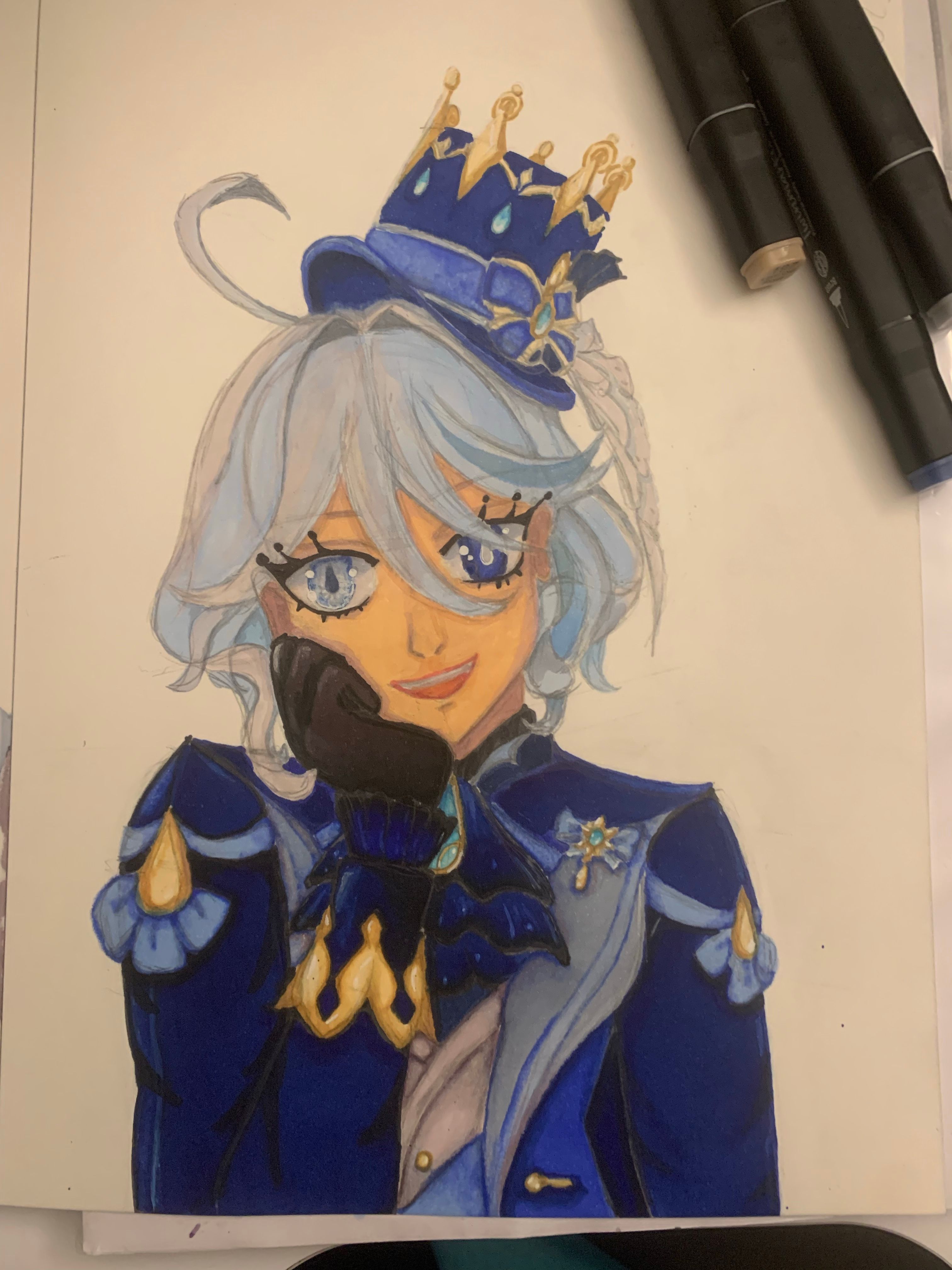 Finished Furina drawing Genshin Impact | HoYoLAB