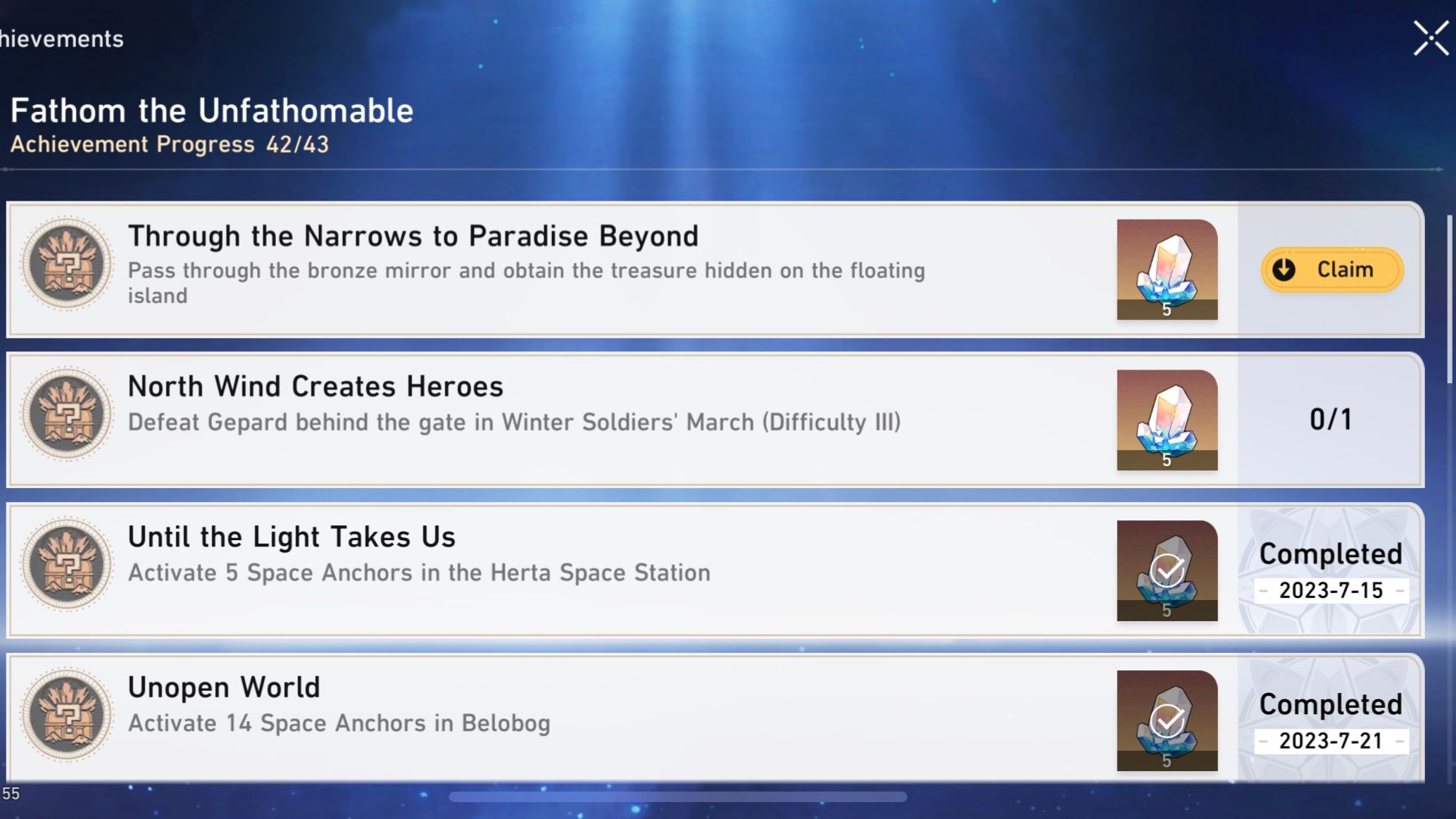 Through the Narrows to Paradise Beyond achievement Honkai: Star Rail | HoYoLAB