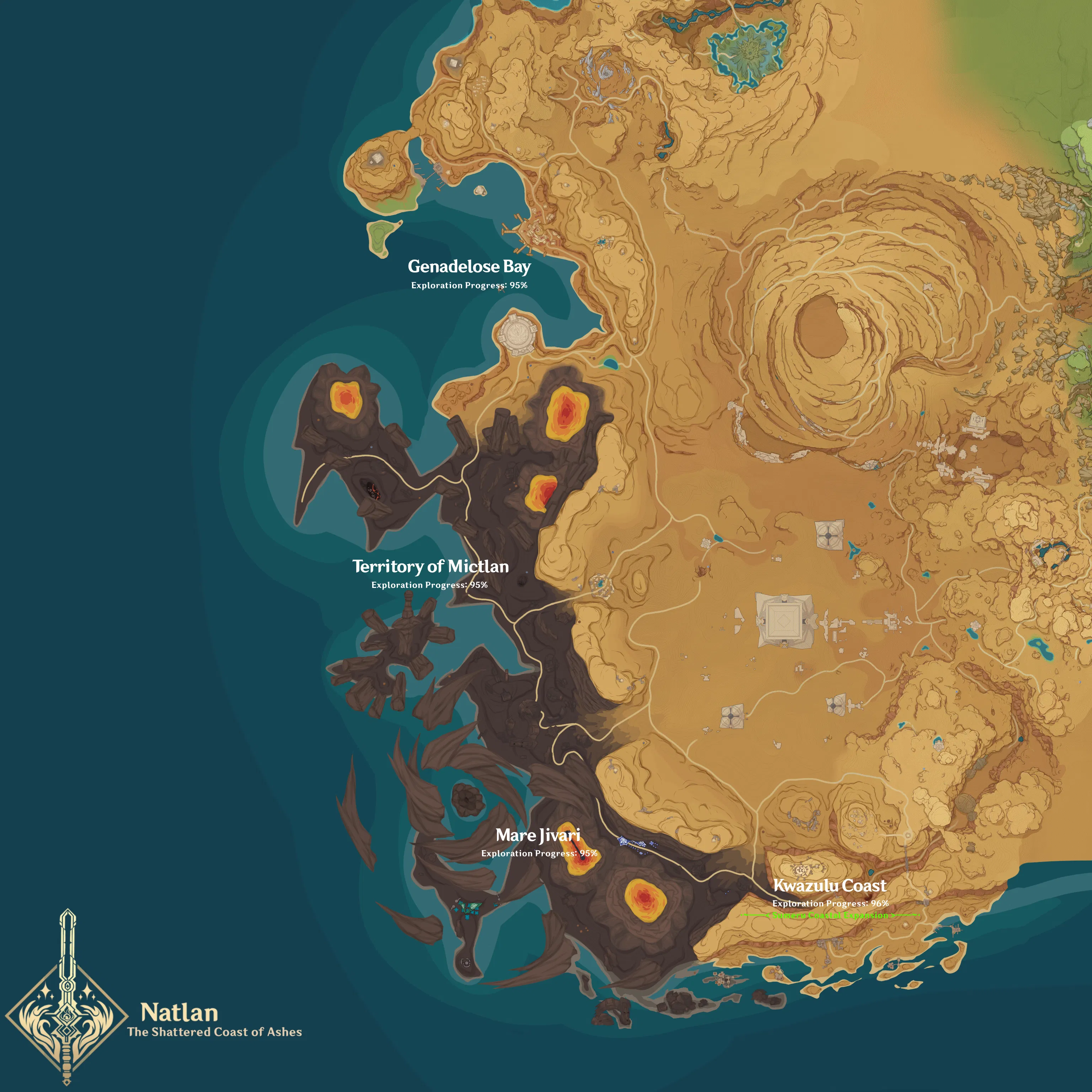 Natlan Map (Fanmade - Not Leaks): Part 3 - Mare Jivari and Mictlan ...