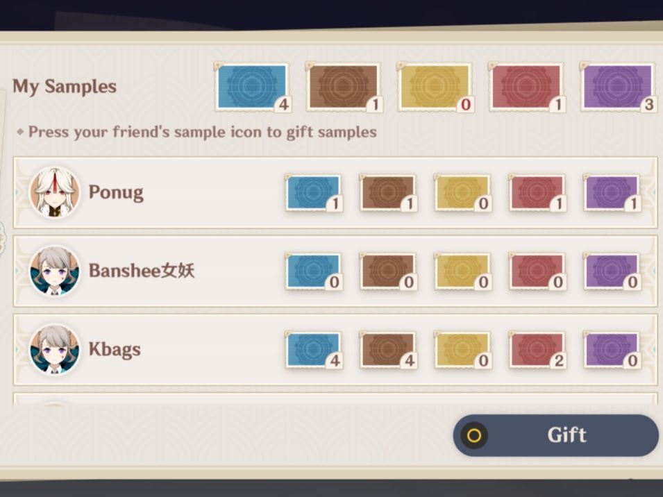 Sample Trades? Genshin Impact | HoYoLAB