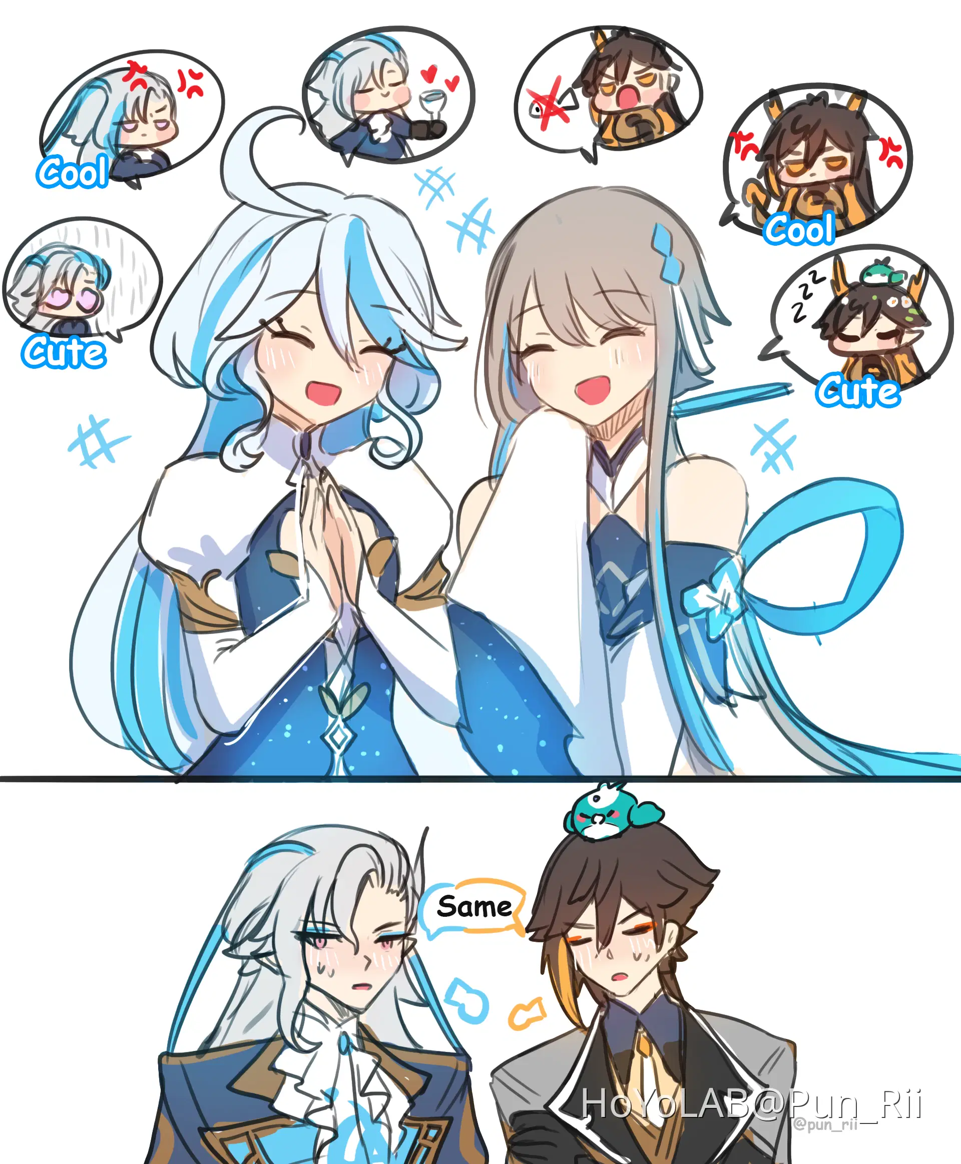 Dragons and Blue Girls Genshin Impact | HoYoLAB