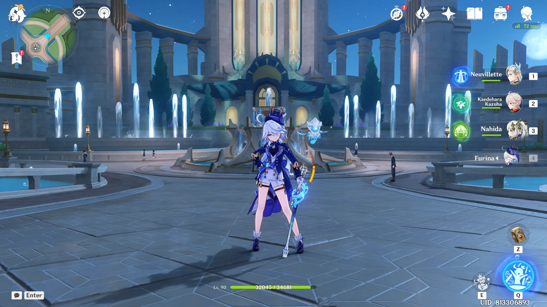 Furina first Archon God have different eyes and so very cool pose ...