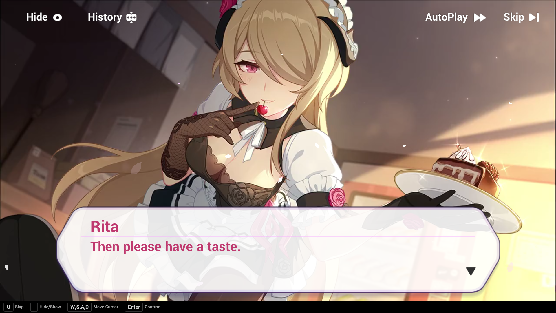 "i can assure you, dear player, the cherry bite was absolutely necessary" --the devs, probably ...