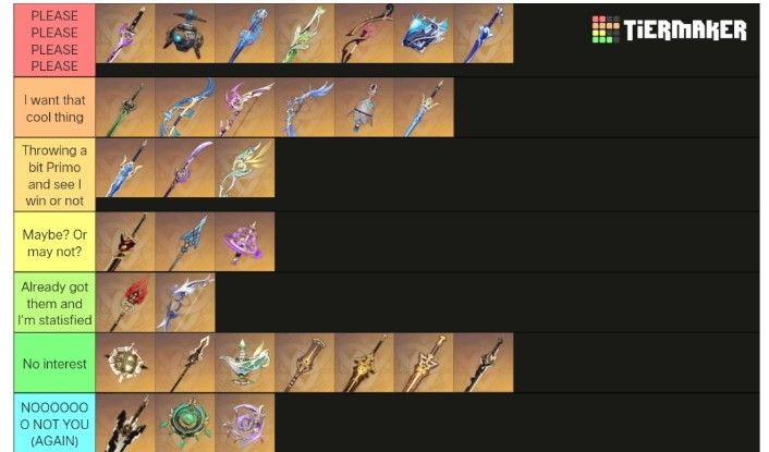 my genshin weapons tier list Genshin Impact | HoYoLAB
