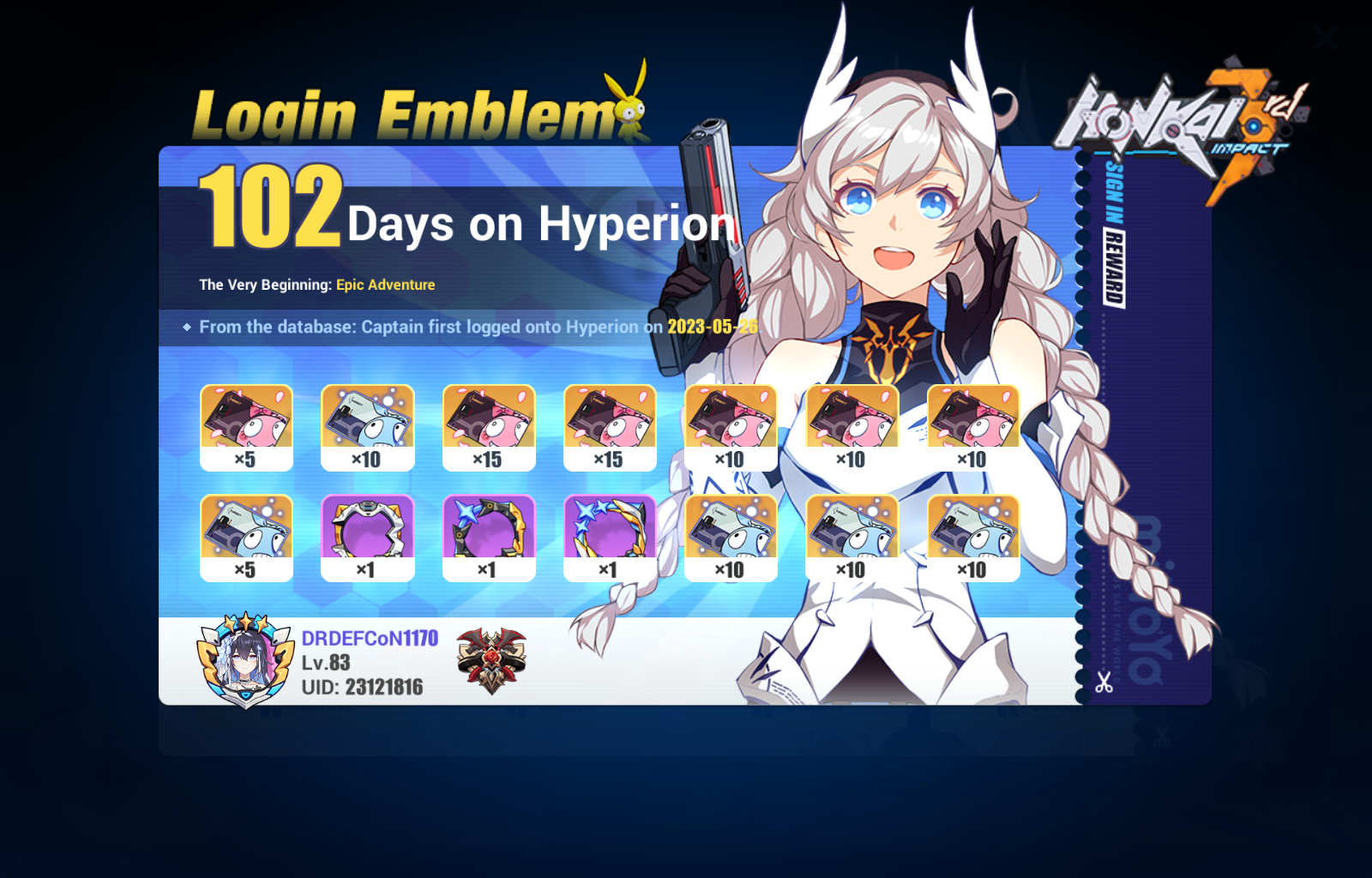 102 days (and counting) on the Hyperion, AMA Honkai Impact 3rd | HoYoLAB