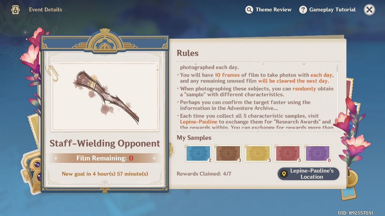 Graph Adversarial Technology experimental log event Genshin Impact ...