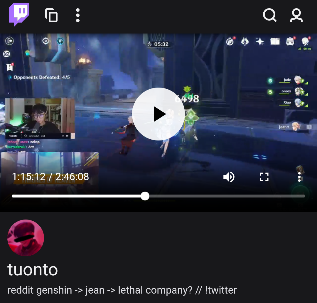 Accidentally was in a Tuonto stream! Genshin Impact | HoYoLAB