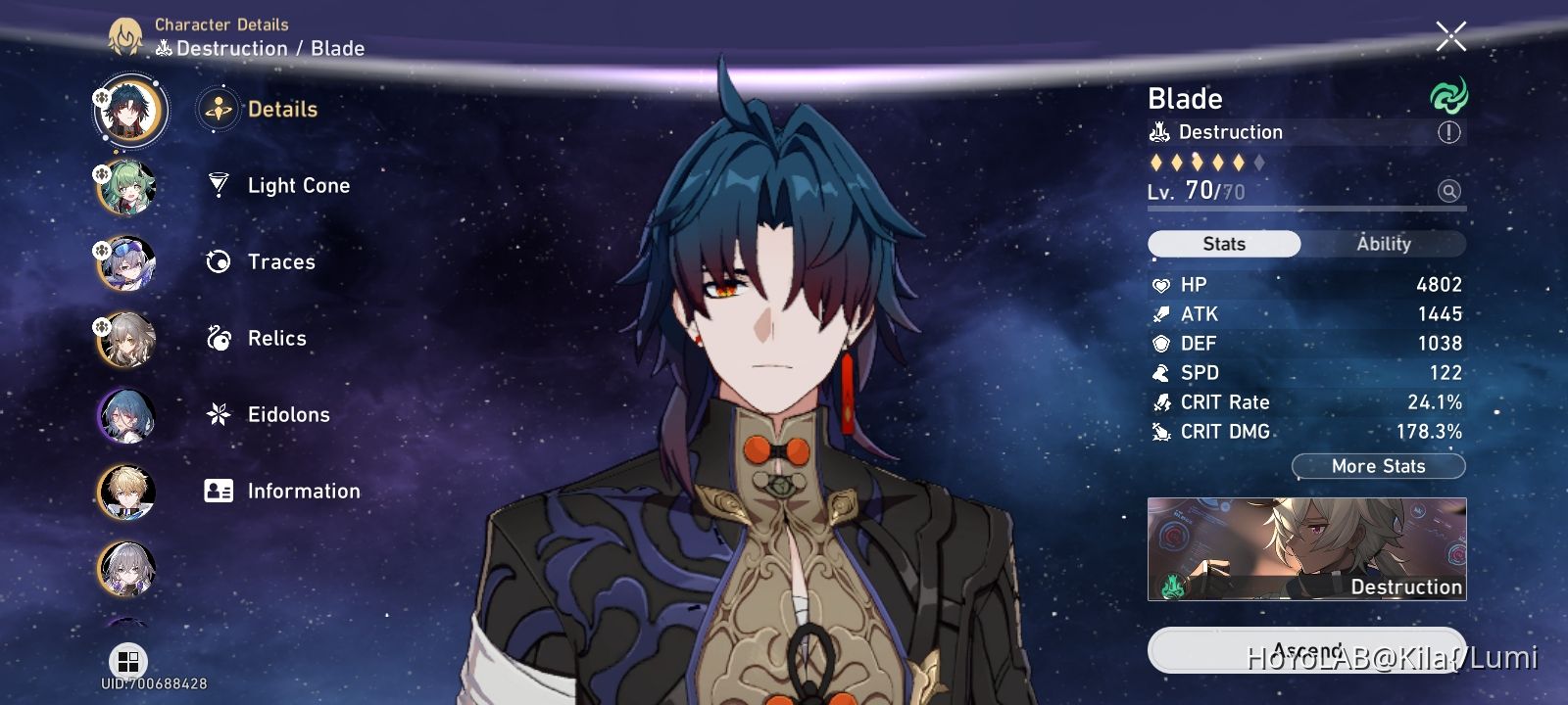 Blade build!!! (Still building,but heres the current one i use) Honkai ...