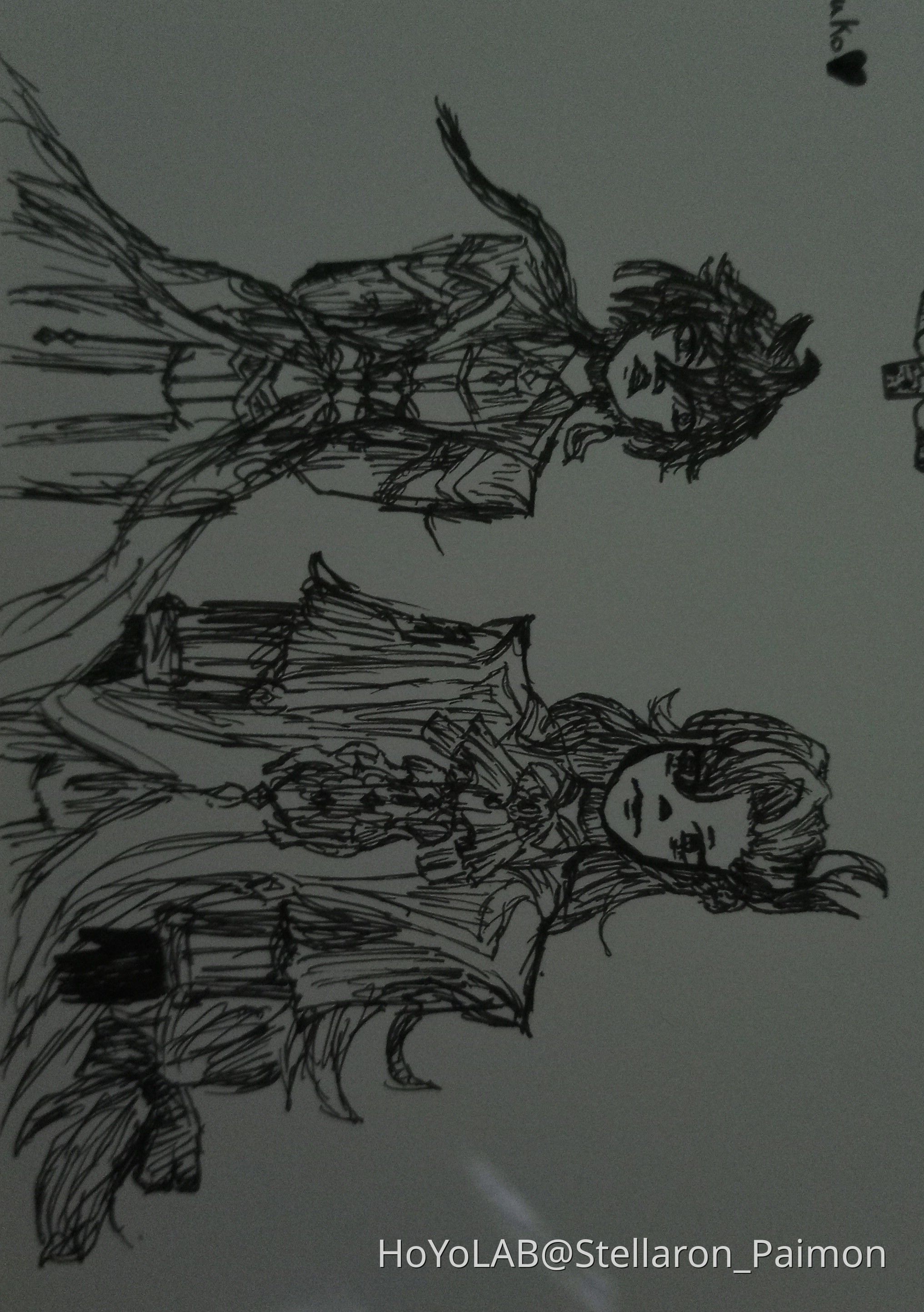 DADDY ZHONGLI AND NEUVILLETTE OMGGG ALSO I DID NO PENCIL DRAWING AND ...
