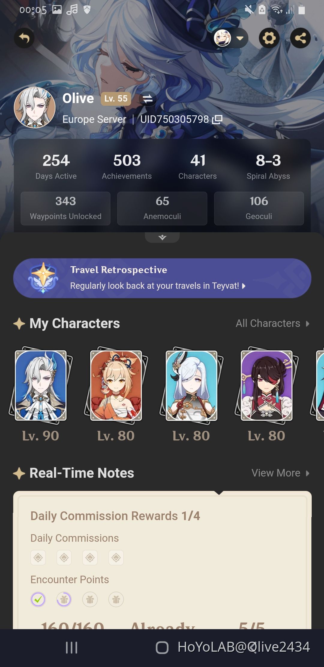 Show me your progress in your hoyo games... | HoYoLAB