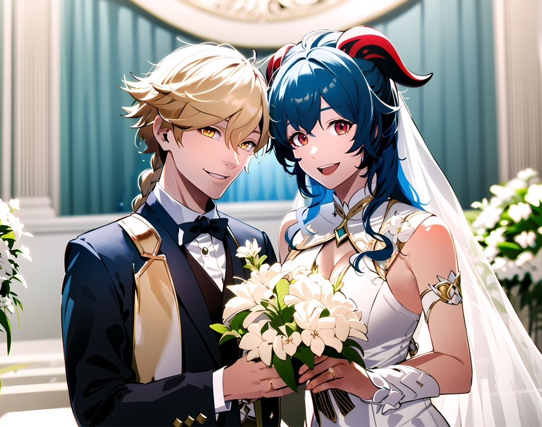 Ganyu and Aether's wedding Genshin Impact | HoYoLAB