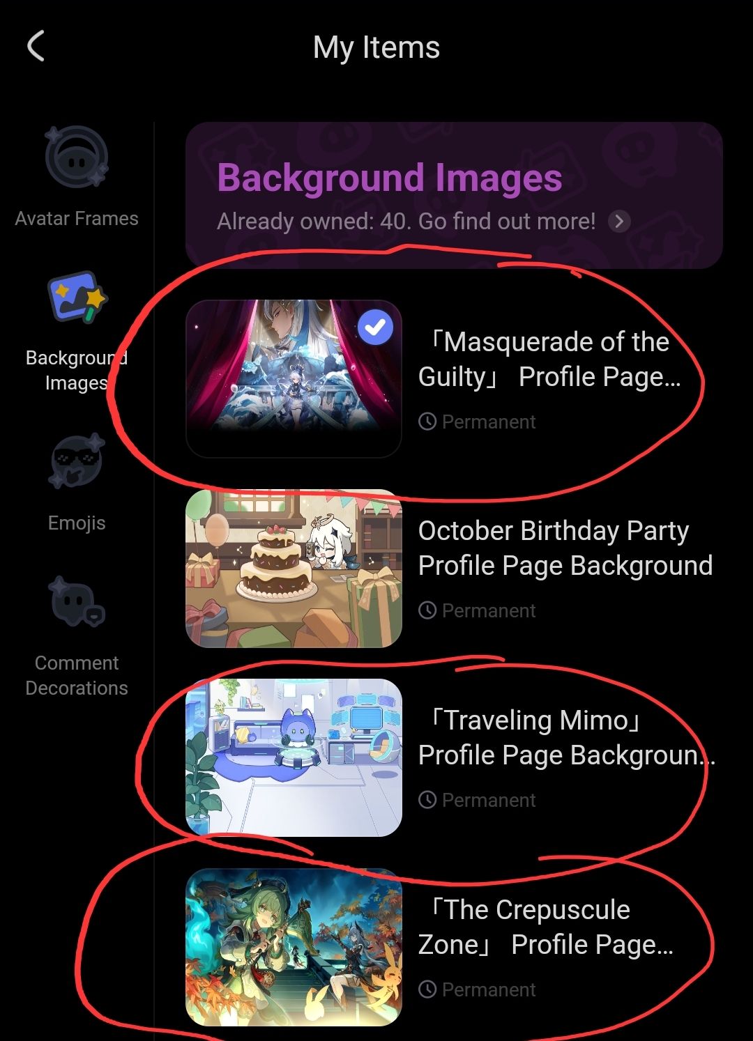 Got all the pfp backgrounds! ٩😍۶ | HoYoLAB