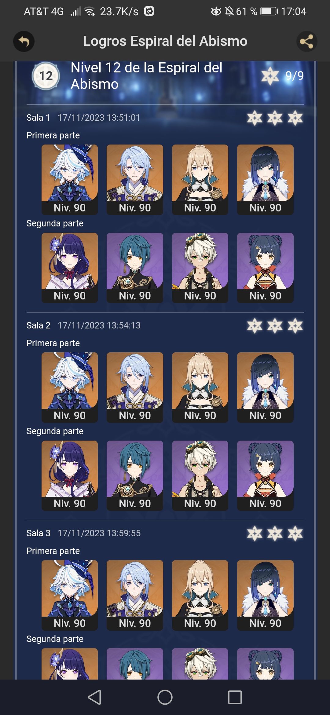 Abyss 12 Full stars Genshin Impact | HoYoLAB