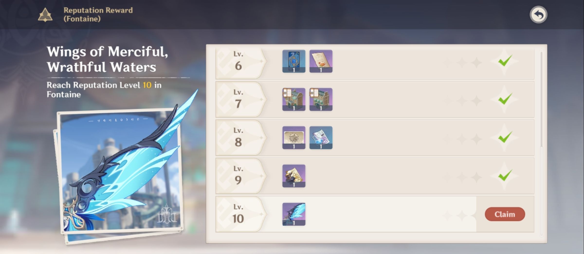 Fontaine Reputation level 10 Genshin Impact | HoYoLAB