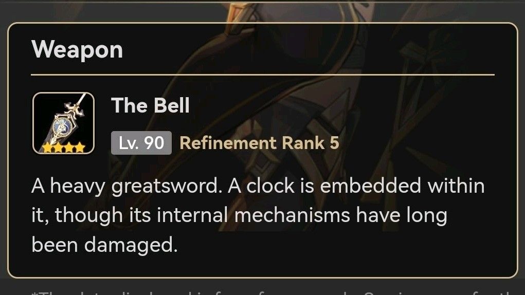 The Bell great sword Genshin Impact | HoYoLAB
