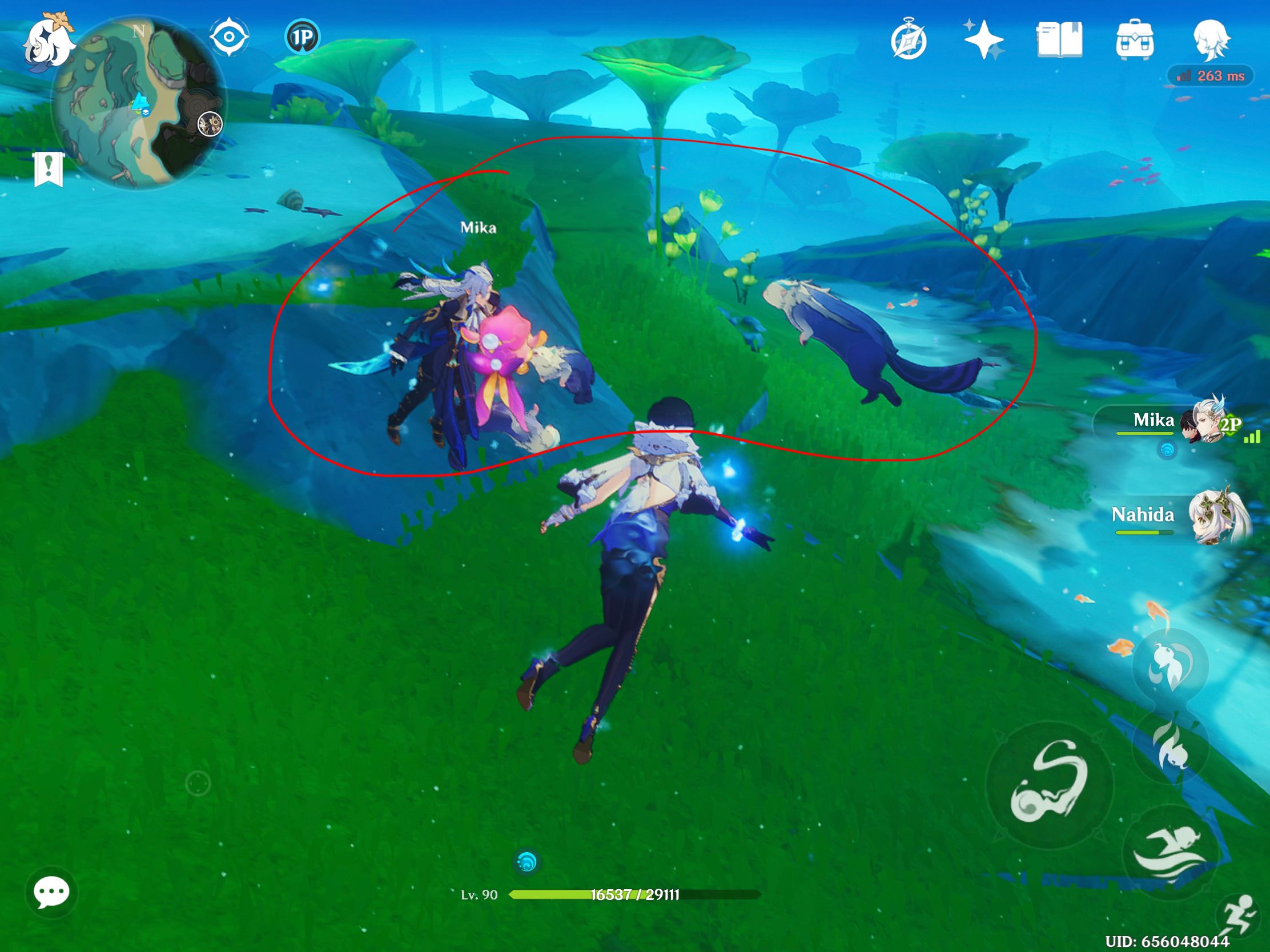 My friend has Neuvillette and he is swimming next to an otter Genshin ...