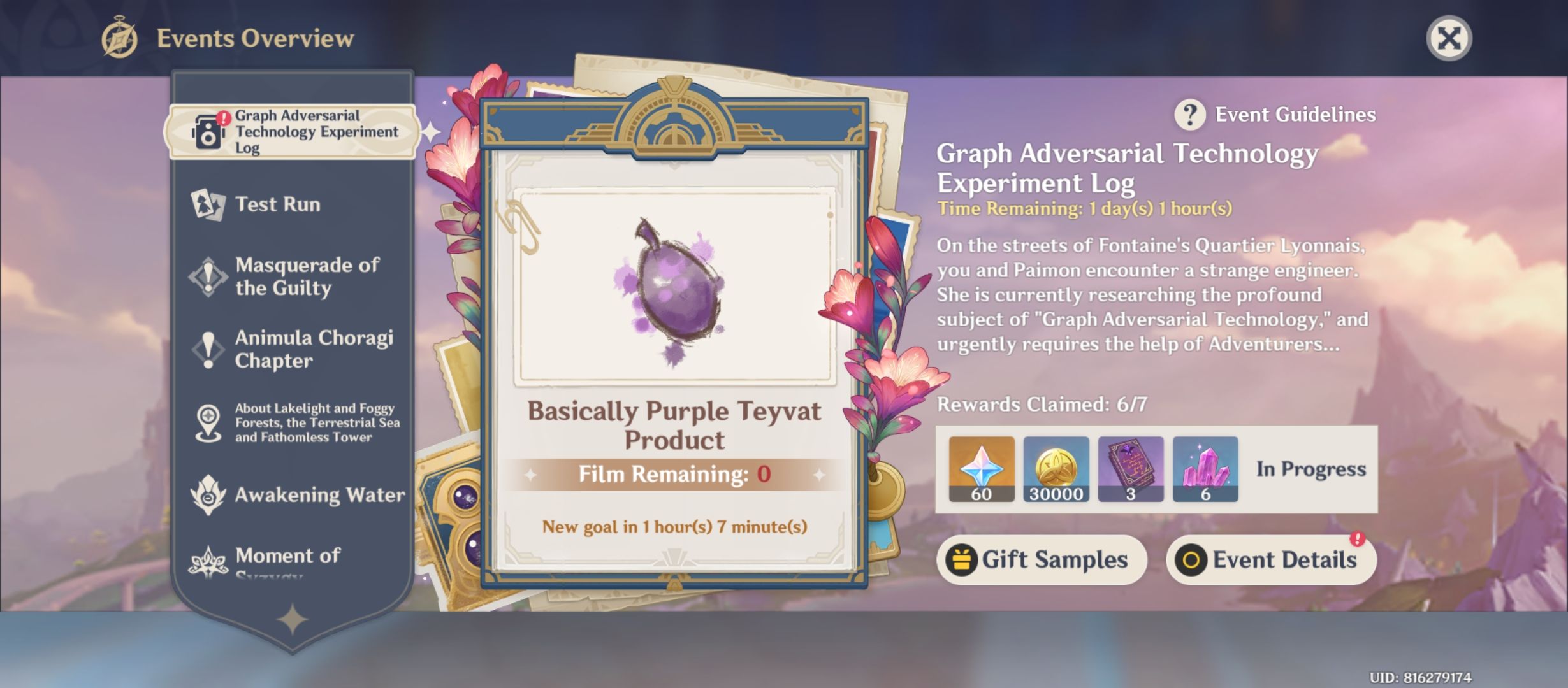 Graph Adversarial Technology Experiment Log sharing event Genshin ...