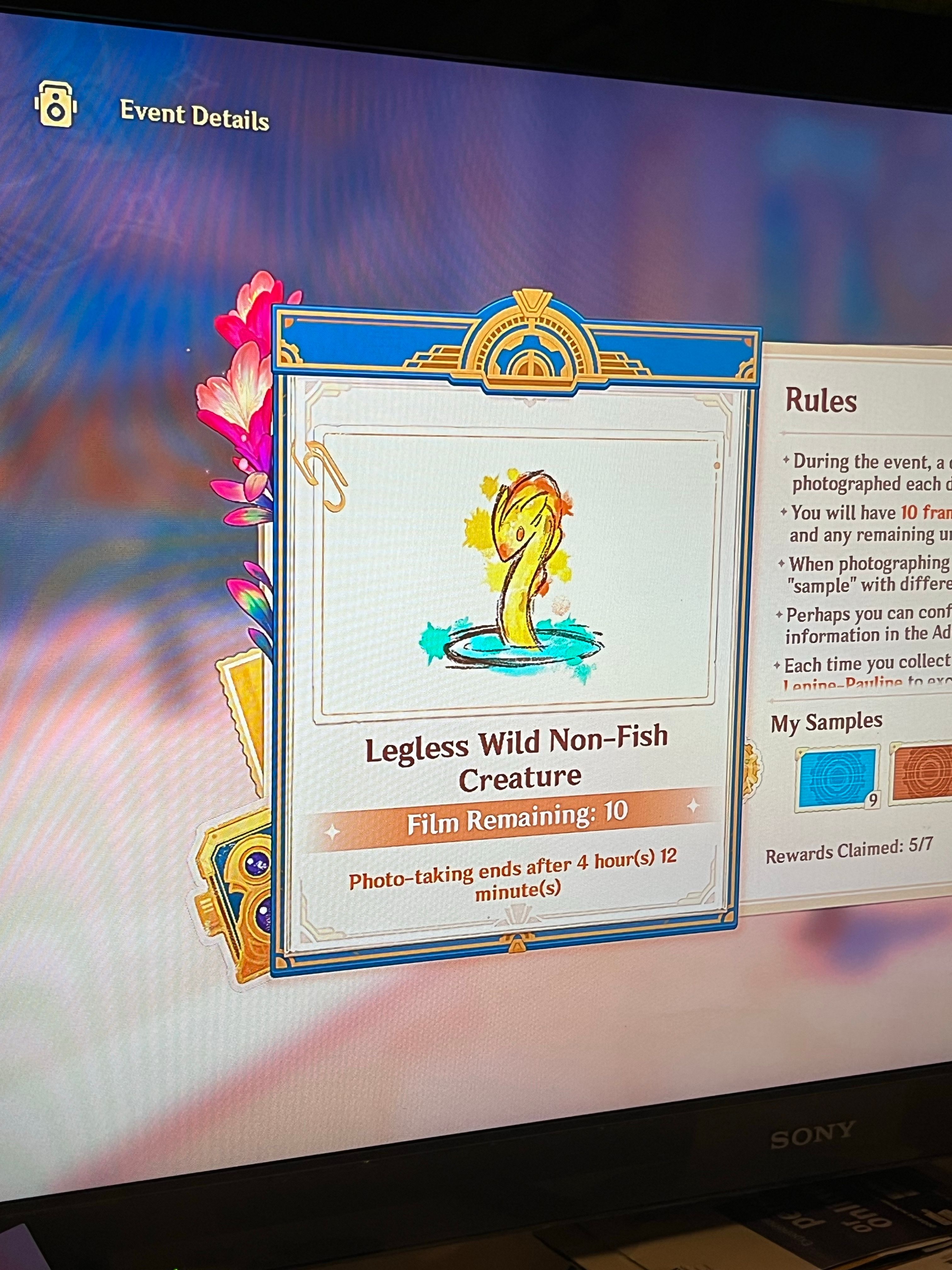 My target was legless non fish wild animal. Genshin Impact | HoYoLAB