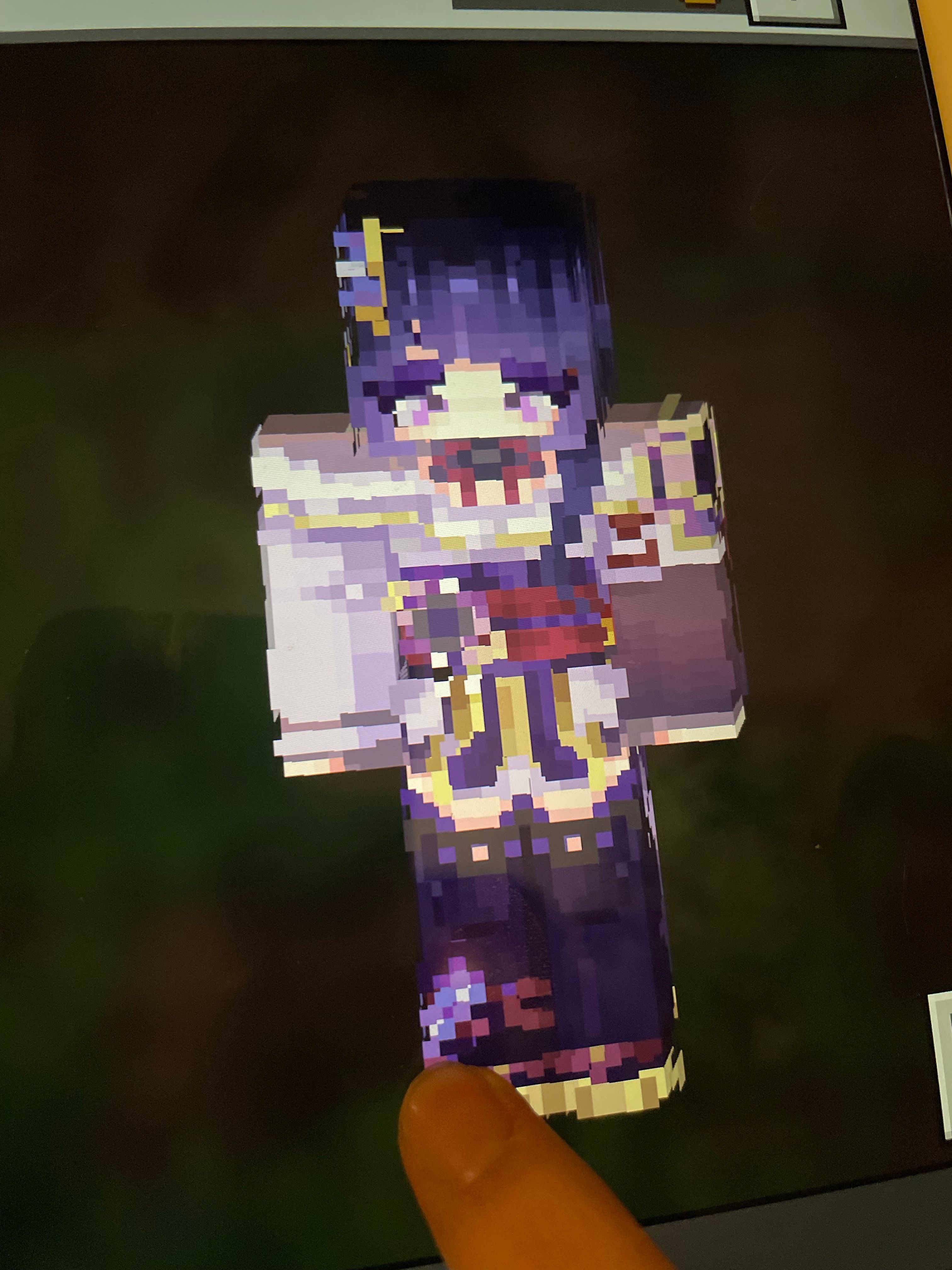 I rarely play Minecraft but I’m so happy with my skin!!!! Genshin ...