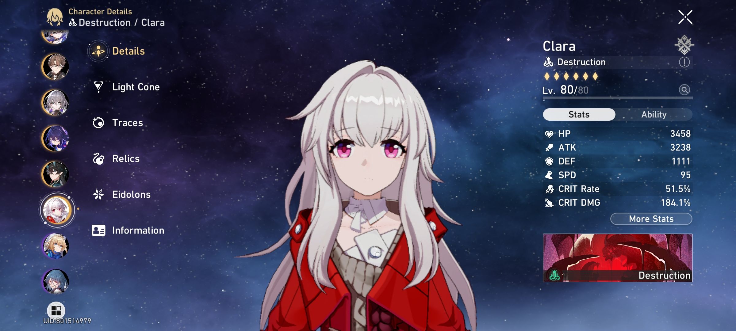 Finally stonks Clara! Next upgrade is her Signature LC and better ...