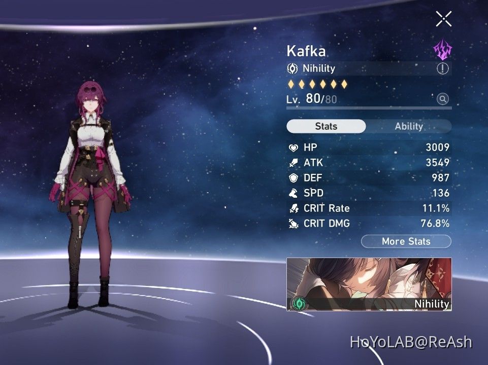 finally farm a usable set for Kafka mommy in dot relics~ Honkai: Star ...