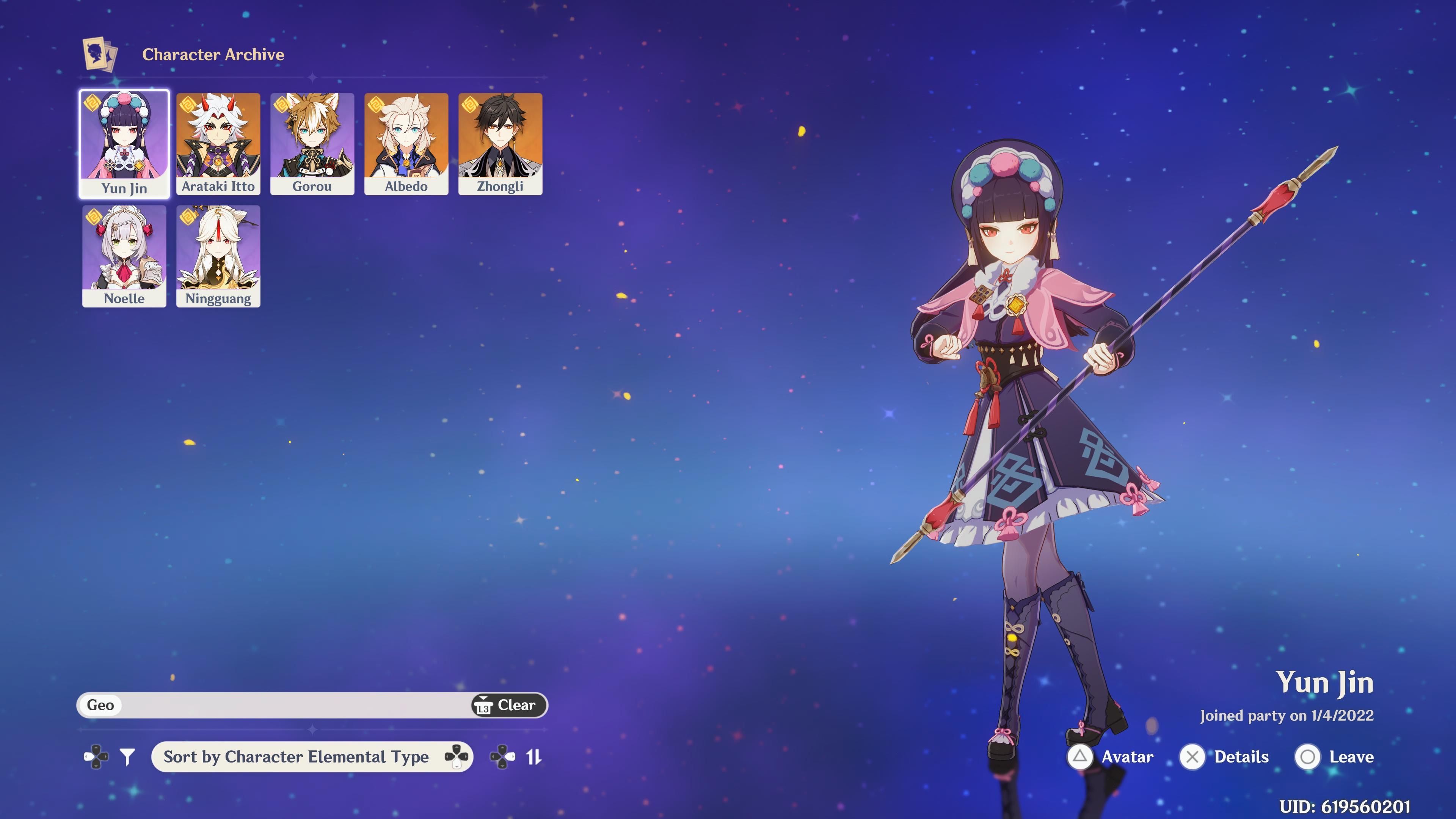 Characters I Have by Elemental Type Genshin Impact | HoYoLAB