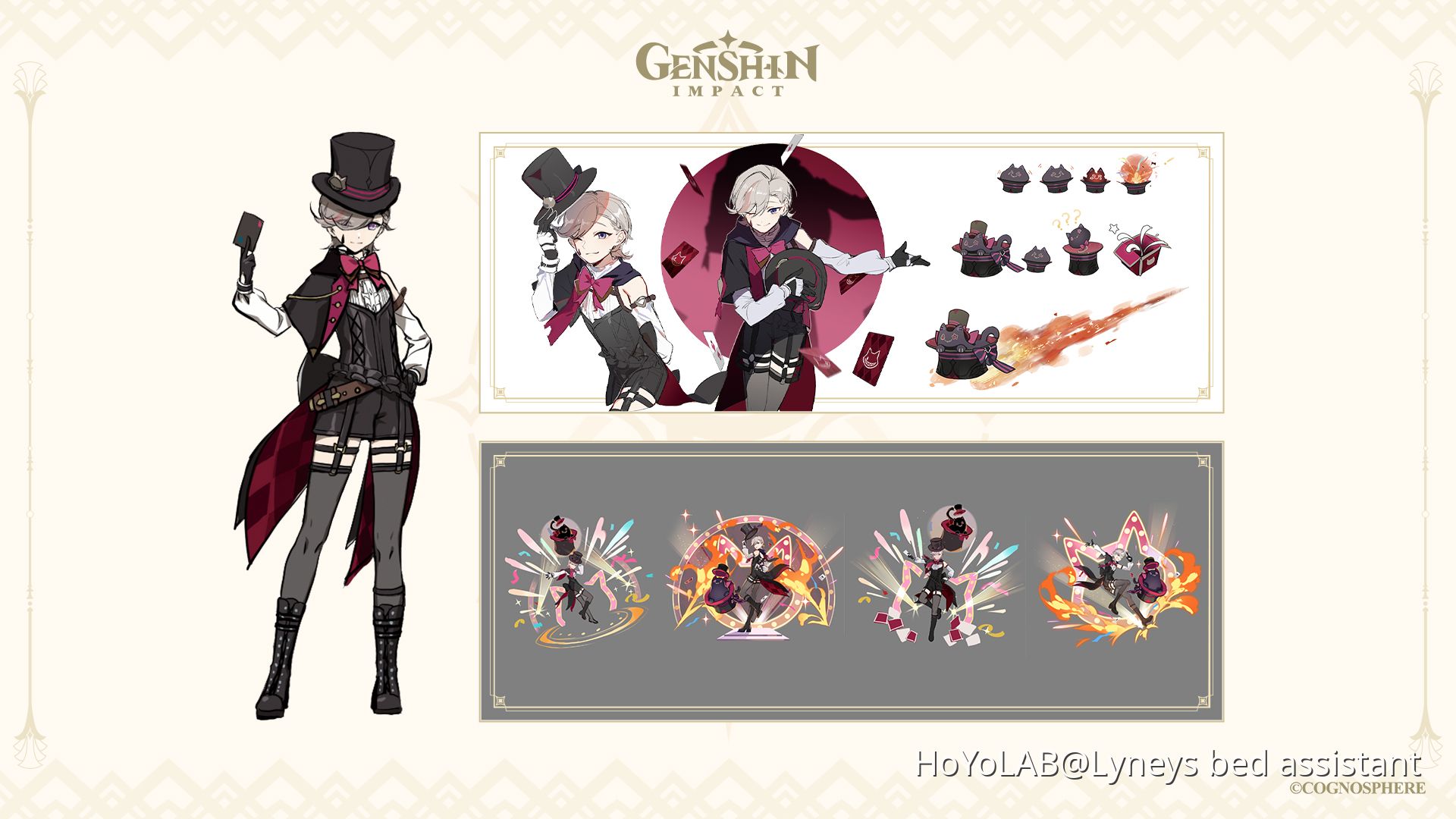 Lyney Character concept Genshin Impact | HoYoLAB