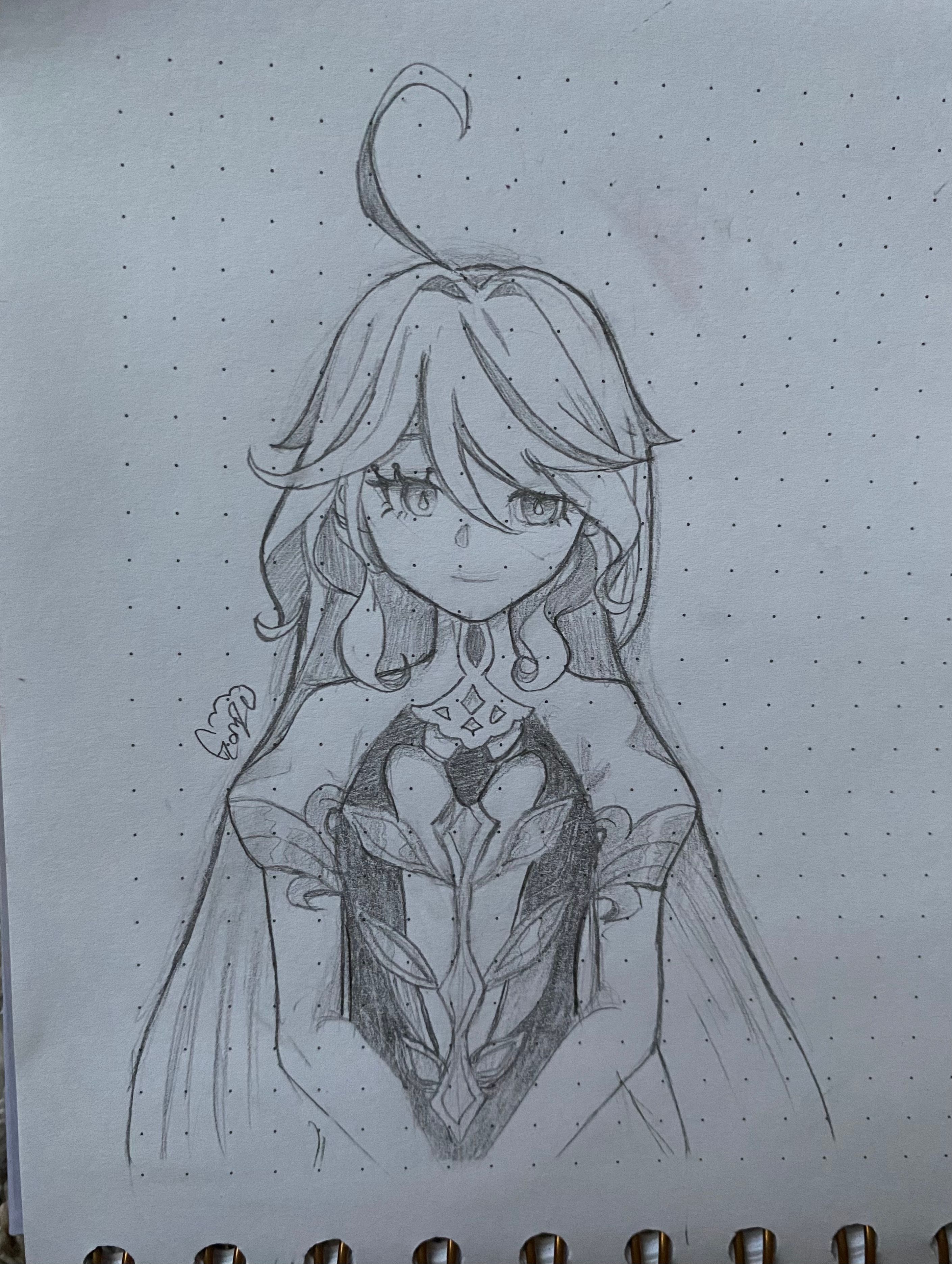 My little Focalors drawing! Genshin Impact | HoYoLAB