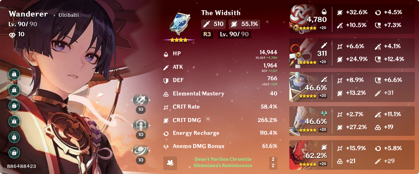 Some of my f2p build Genshin Impact | HoYoLAB