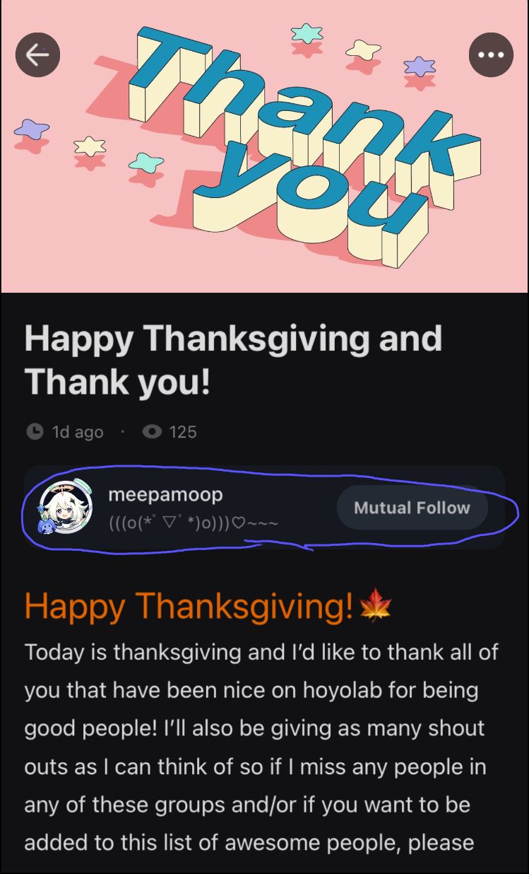 Thank you so much meepamoop | HoYoLAB
