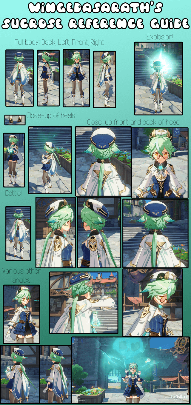 Some WIP pics for my Sucrose birthday fanart! You'll get the finished ...